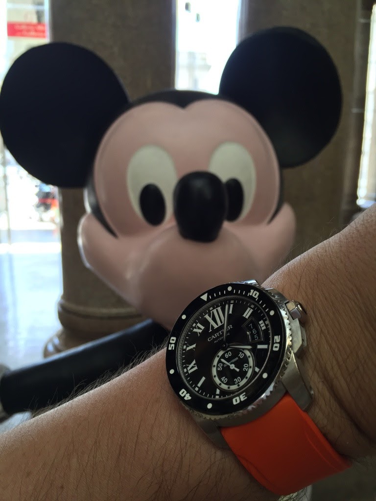 With the Cartier Calibre Diver in Rome