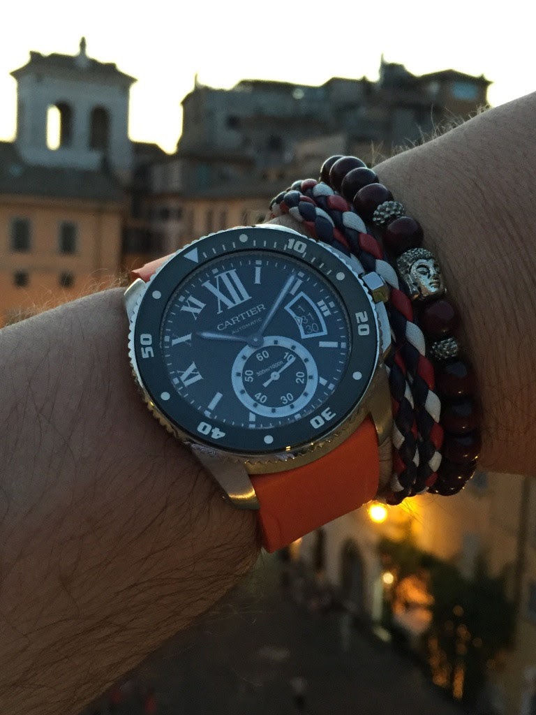 With the Cartier Calibre Diver in Rome