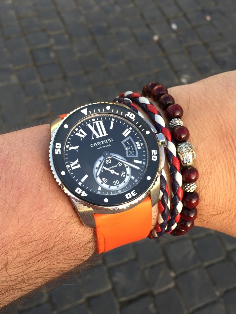 With the Cartier Calibre Diver in Rome